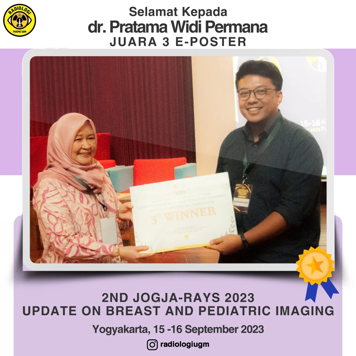 PPDS Radiologi FK-KMK UGM Juara 2 dan 3 Pada Lomba E-Poster 2nd JOGJA ...